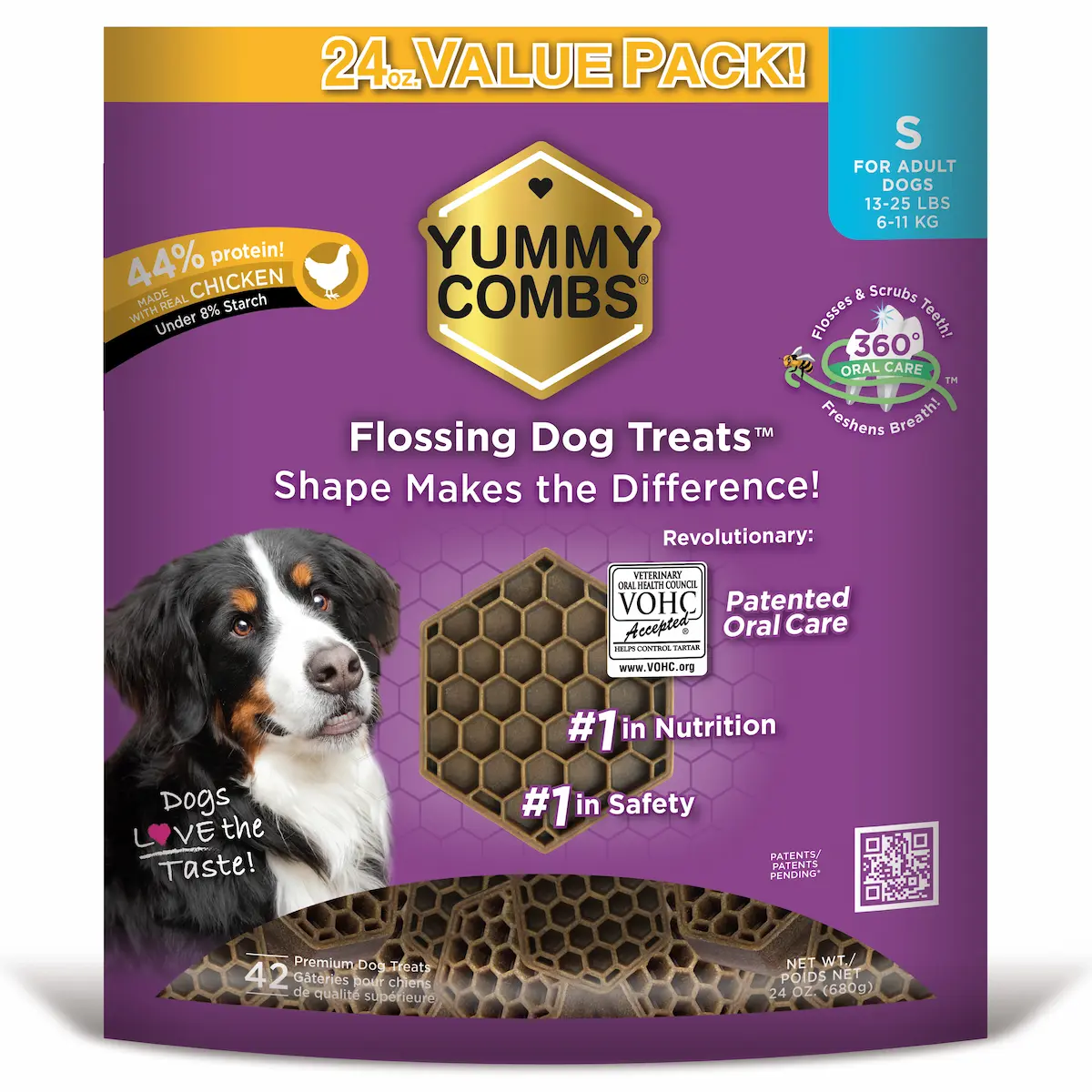 Size Small 24oz Bag Chicken Yummy Combs - Yummy Combs